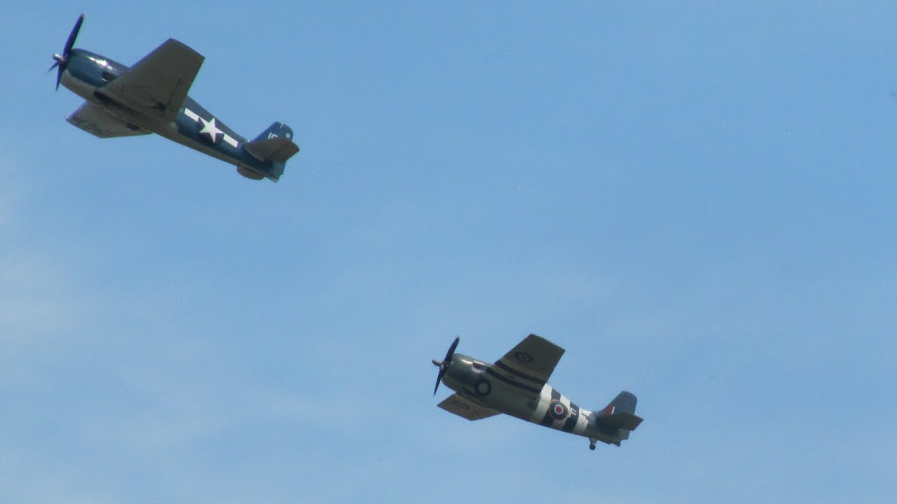 Grumman Hellcat & Wildcat Formation Flying Display! - Flying Legends ...