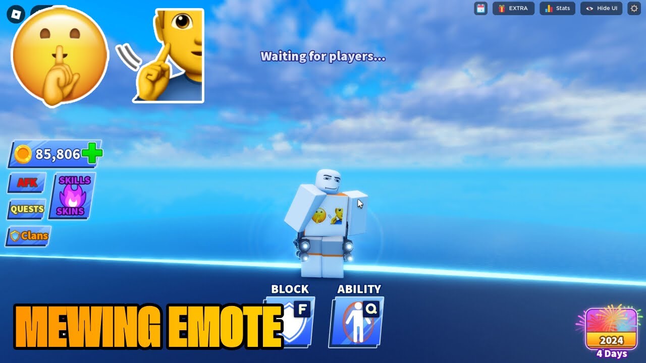 How to get the MEWING Emote in Blade Ball - YouTube