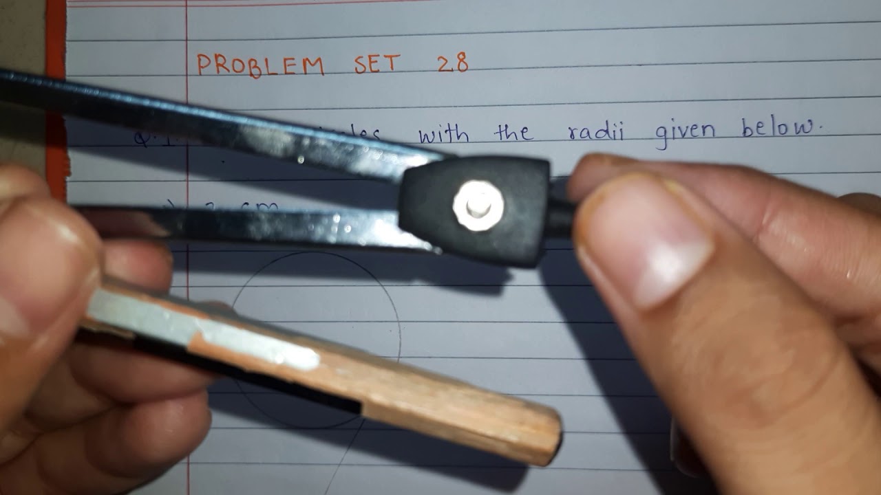 Maths, std. 5th, lesson 7, Drawing circle. Problem set 28 - YouTube