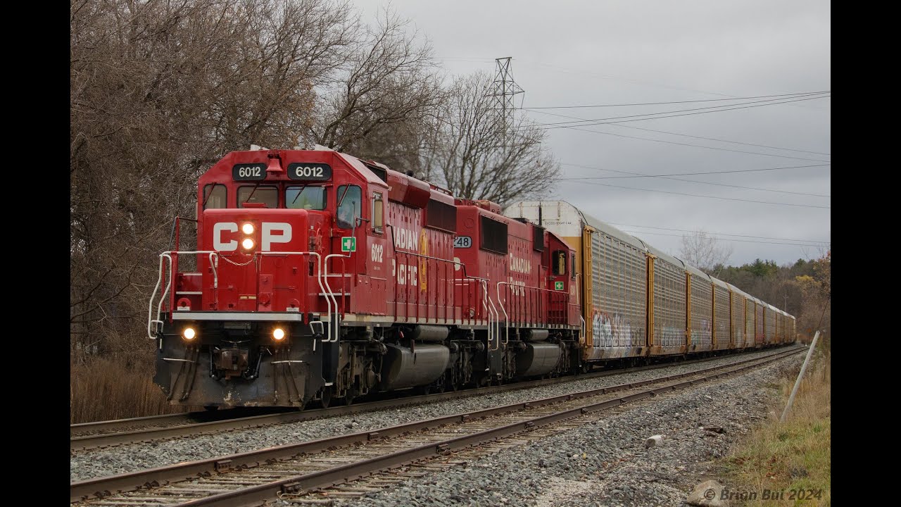 SD40-2! CPR 137 - CPR 6012 West at Killean (November 22 2024) - YouTube