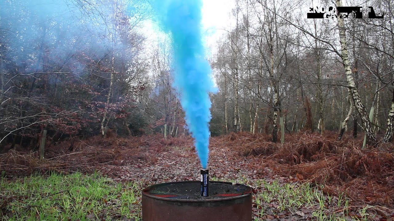 Blue Wire Pull Smoke Grenade WP40 - YouTube