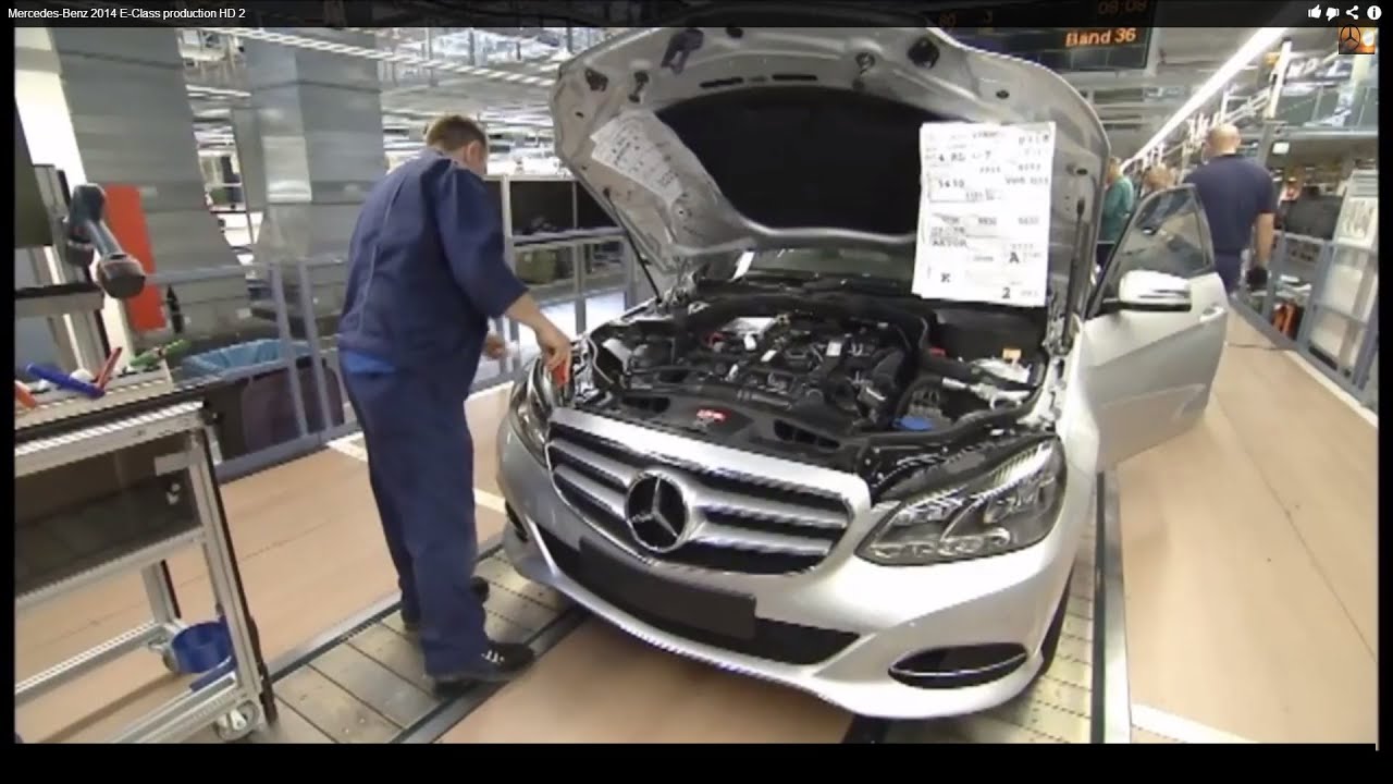 Mercedes-Benz 2014 E-Class production HD 2 - YouTube