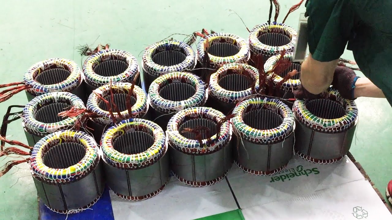 Industrial motor stator coil binding machine and shaping machine ...