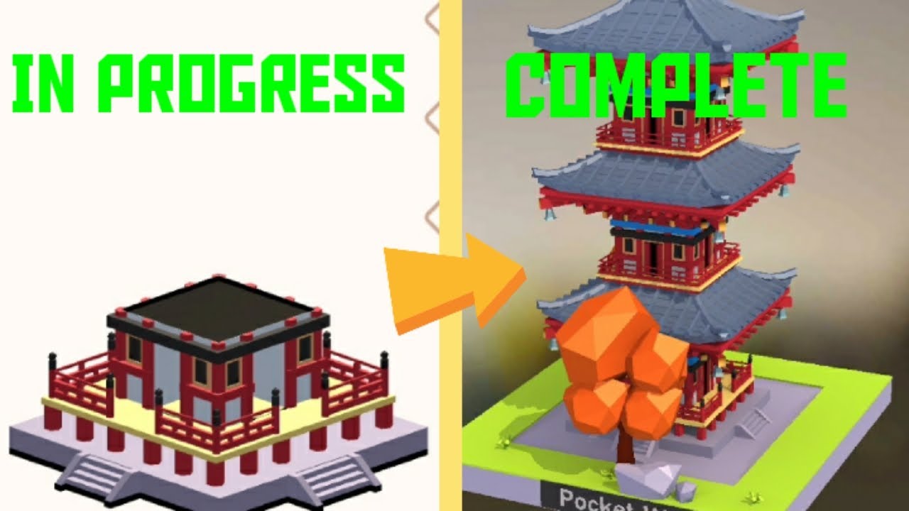 POCKET WORLD 3D!! SATISFYING BUILD PROCESS JAPAN BUILDINGS!! - YouTube