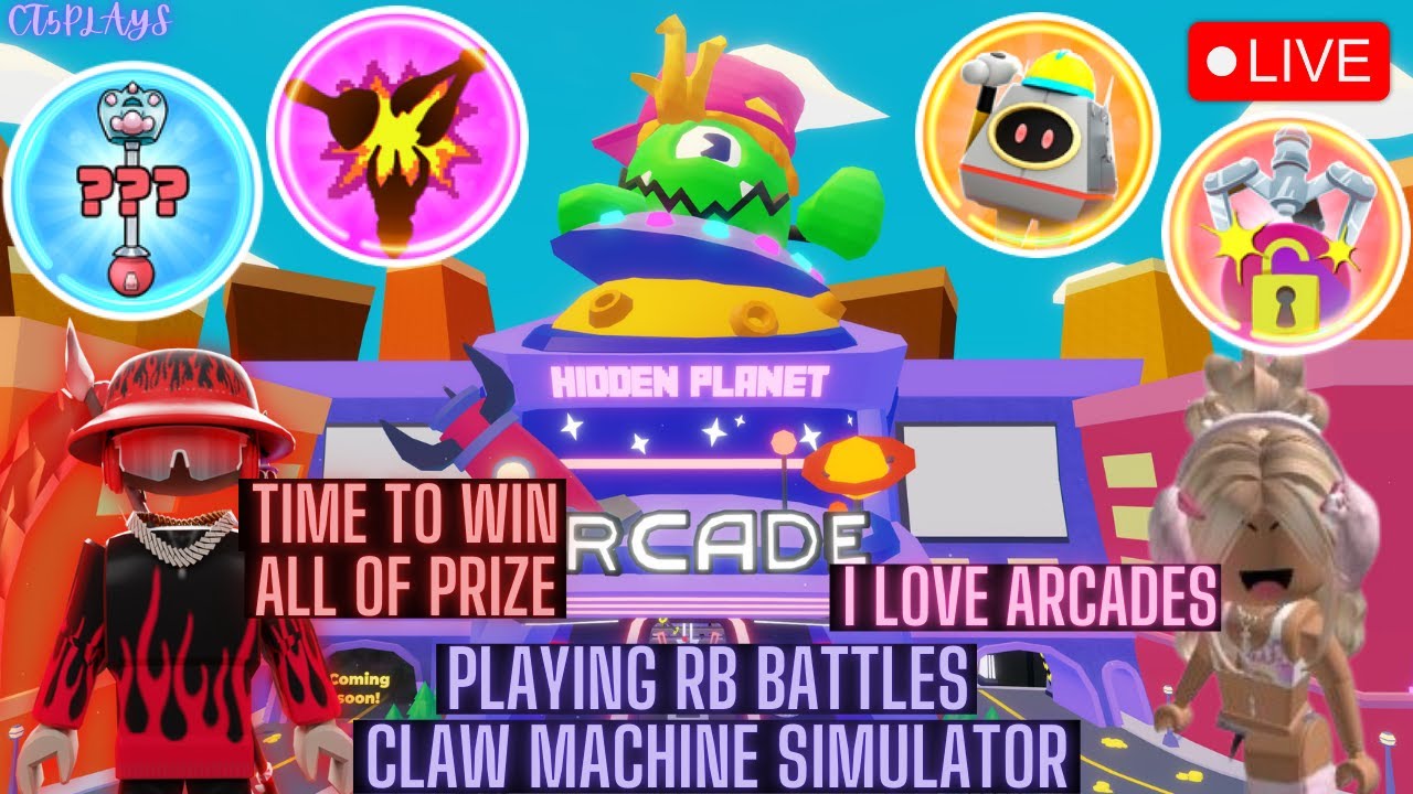 🔴LIVE🔴 Playing RB Battles Claw Machine Simulator (Roblox) - YouTube
