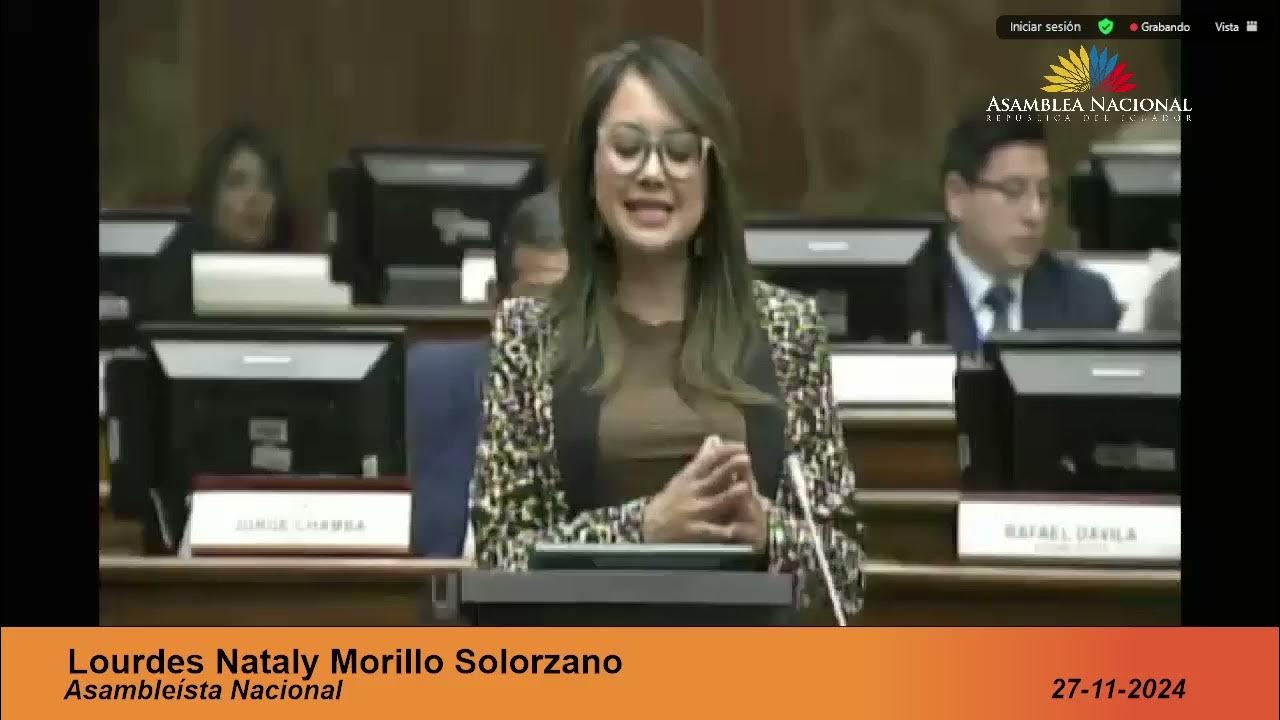 Asambleísta Nataly Morillo - Sesión 984 - Cambio del orden del día - YouTube
