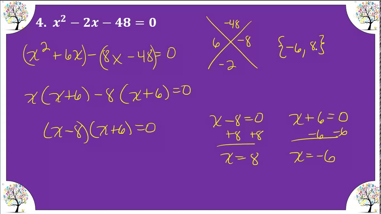 M8Alg Video Lesson 6 2 Part 2 Solving Quadratics By Factoring The m8alg-video-lesson-6-2-part-2-solving-quadratics-by-factoring-the