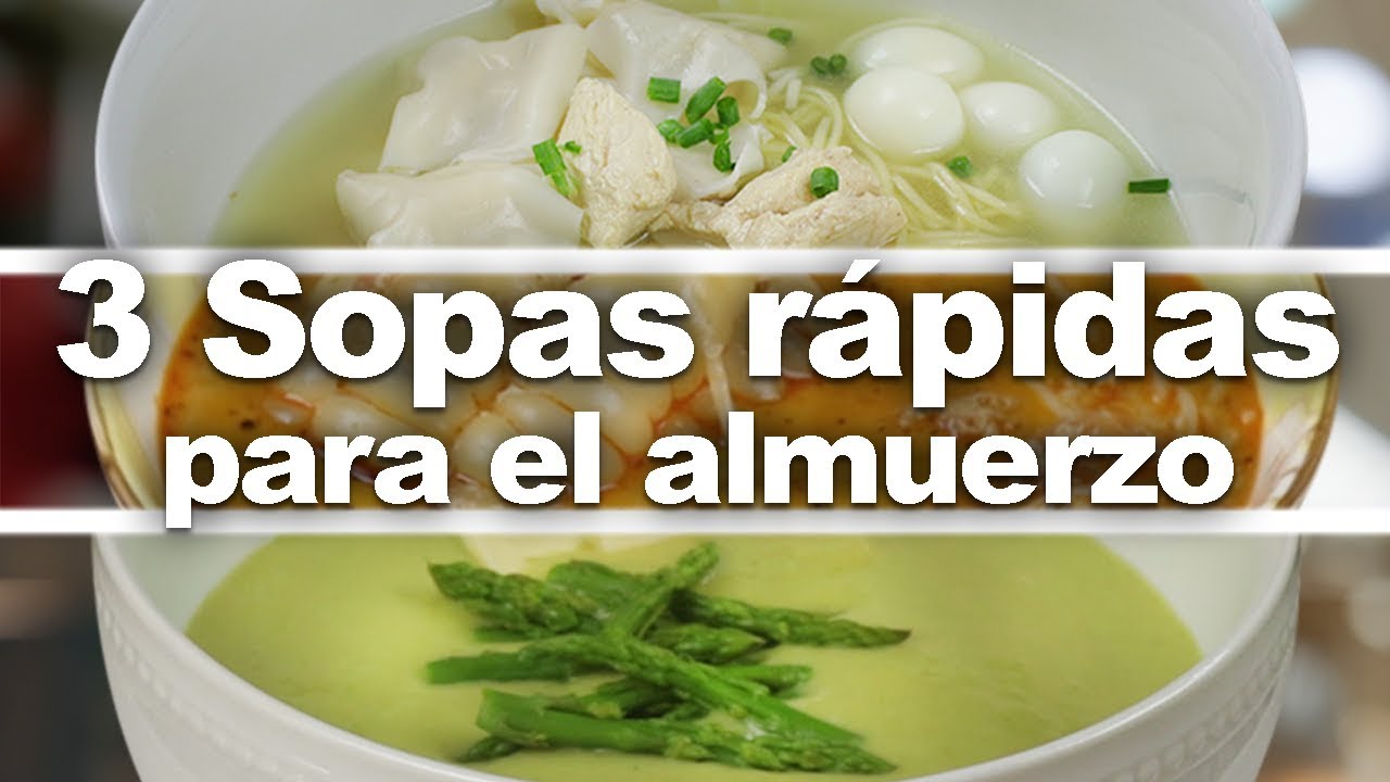 3 Sopas rápidas para el almuerzo | Sabores del Perú - YouTube