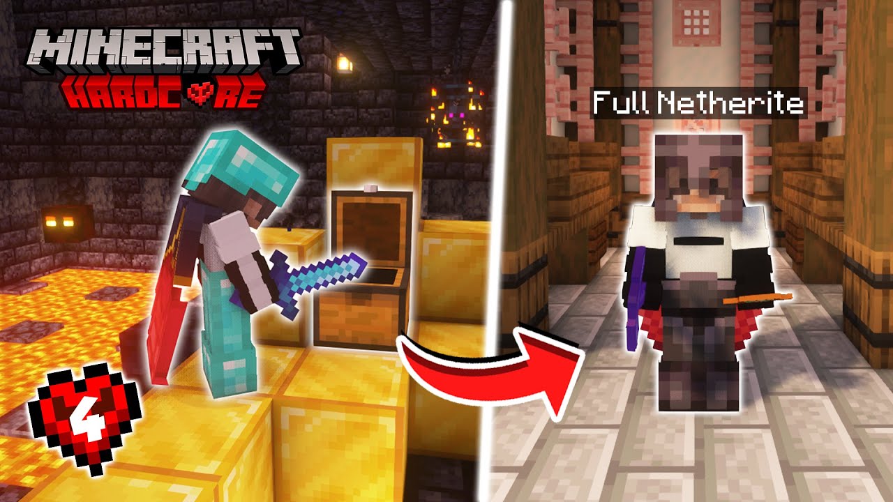 J'ai PILLÉ un BASTION pour mon FULL NETHERITE ! | Minecraft Hardcore 1. ...