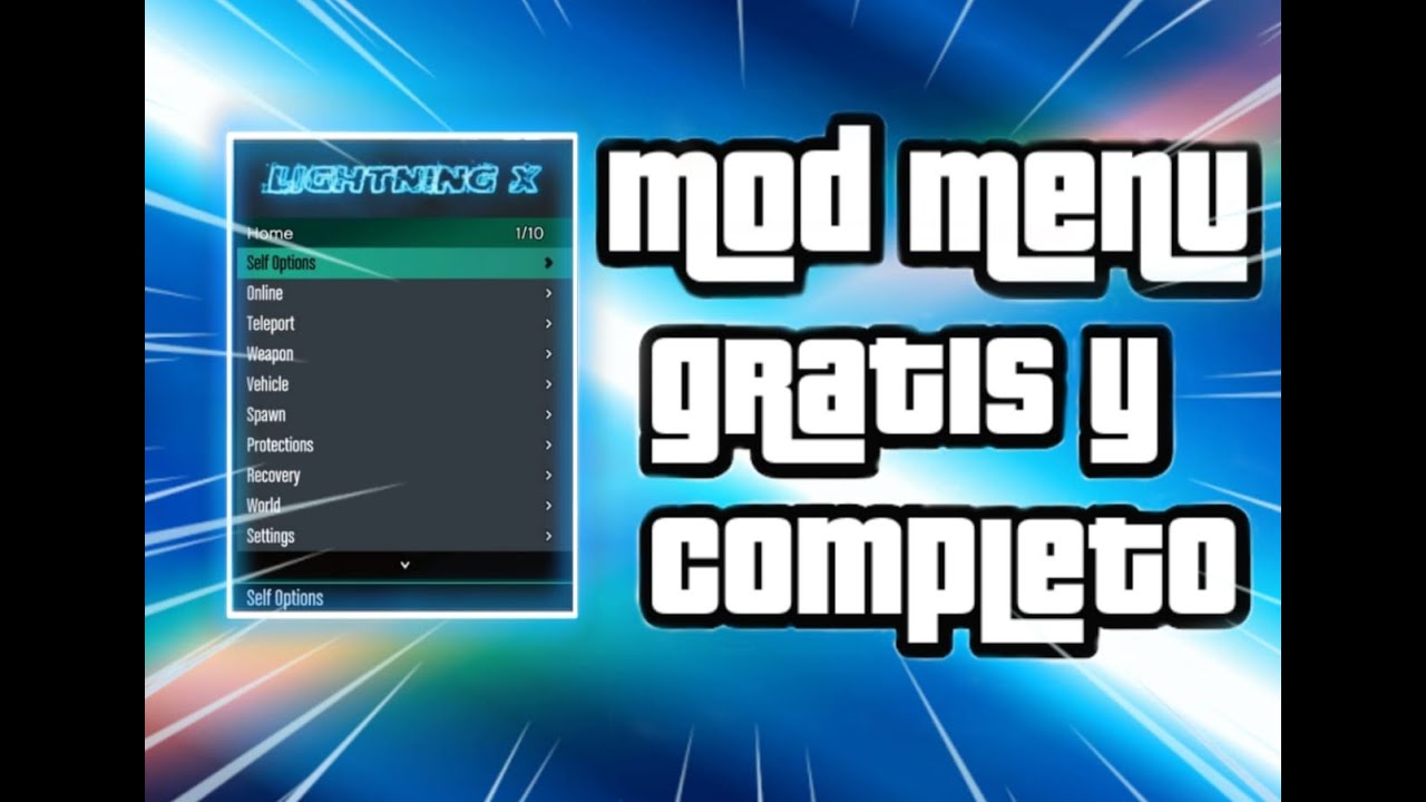 Mod Menu Gratis EL MEJOR PARA PROTECCIONES ll LIGTHNING X ll GTA V 1.52 ...