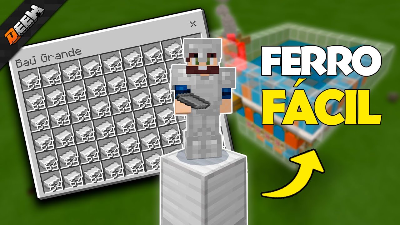 Como Fazer Farm De Ferro Mais Simples no Minecraft Bedrock 1.17 - YouTube