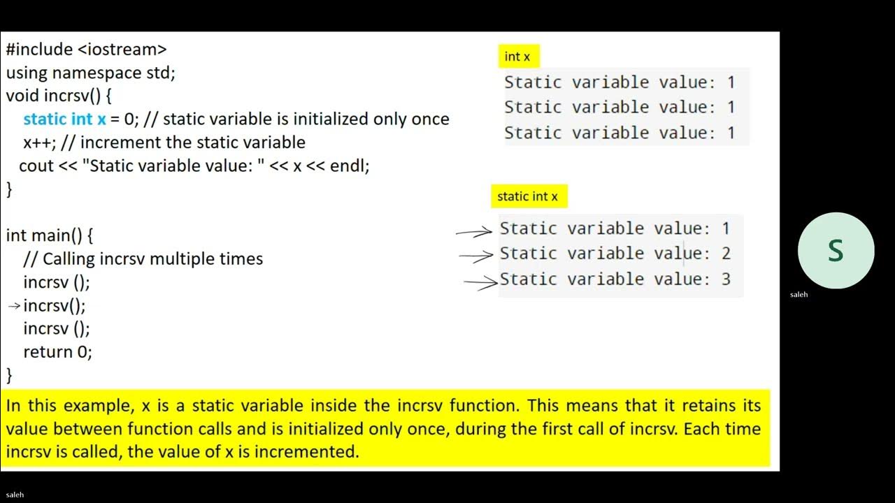 C++ P28 Identifier scope and lifetime الجزء 28 نطاق المعرف وعمره - YouTube