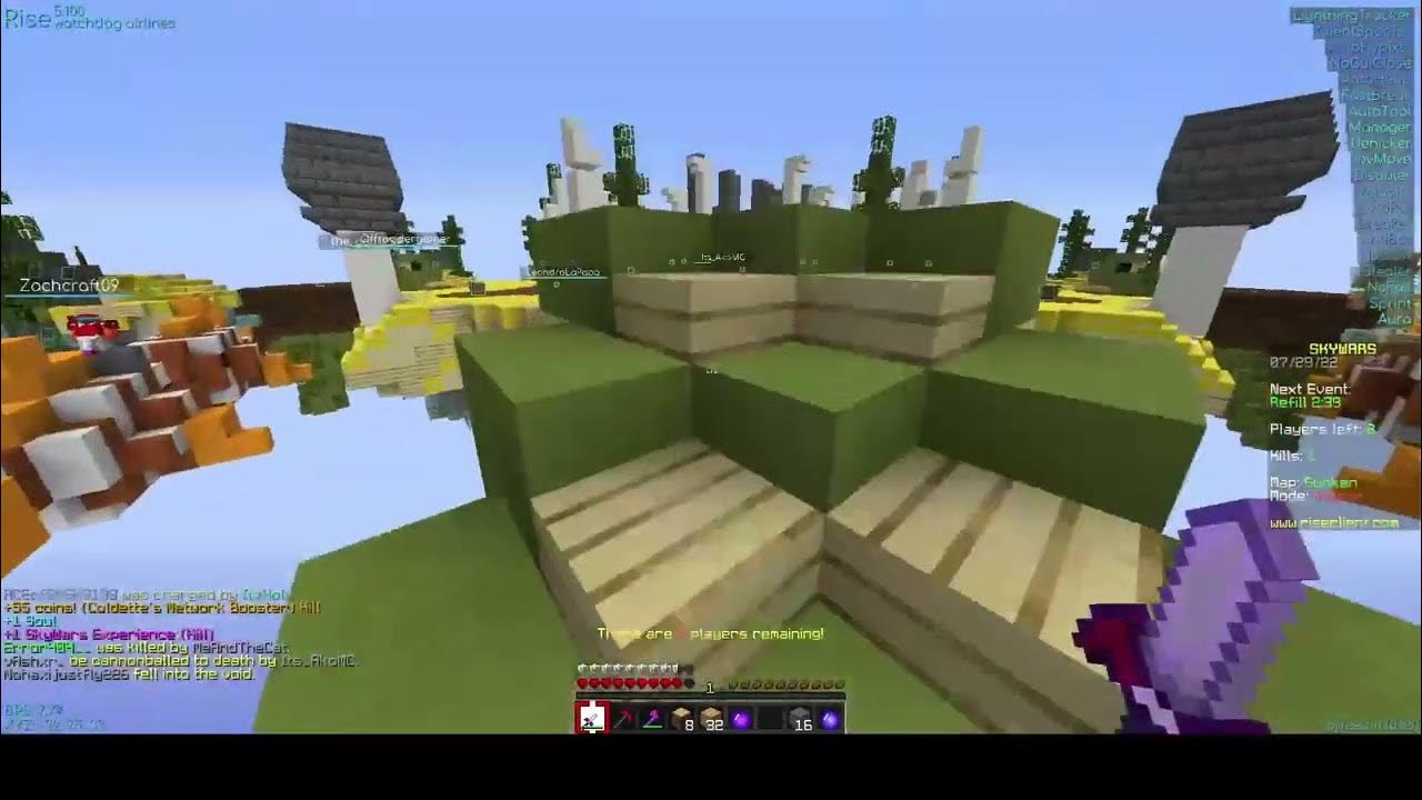 Minecraft Hacked Client Showcase | Rise Client - Hypixel - YouTube