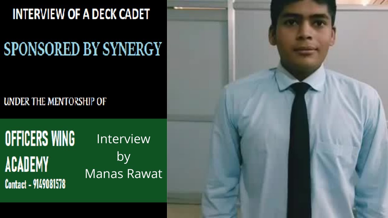 Sponsored Cadet of SYNERGY - Manas Rawat - By Officers Wing - YouTube