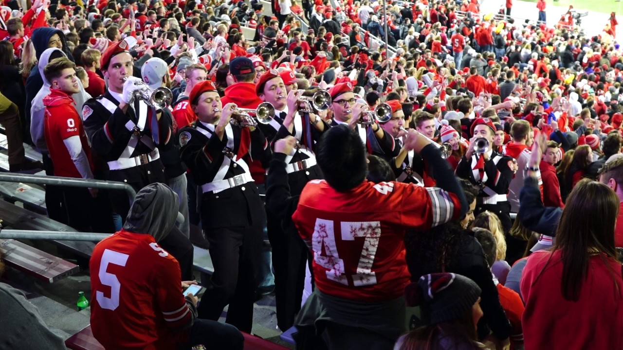 Ohio State Marching Band Trumpet Cheers Play 3A During the 3rd Quarter ...