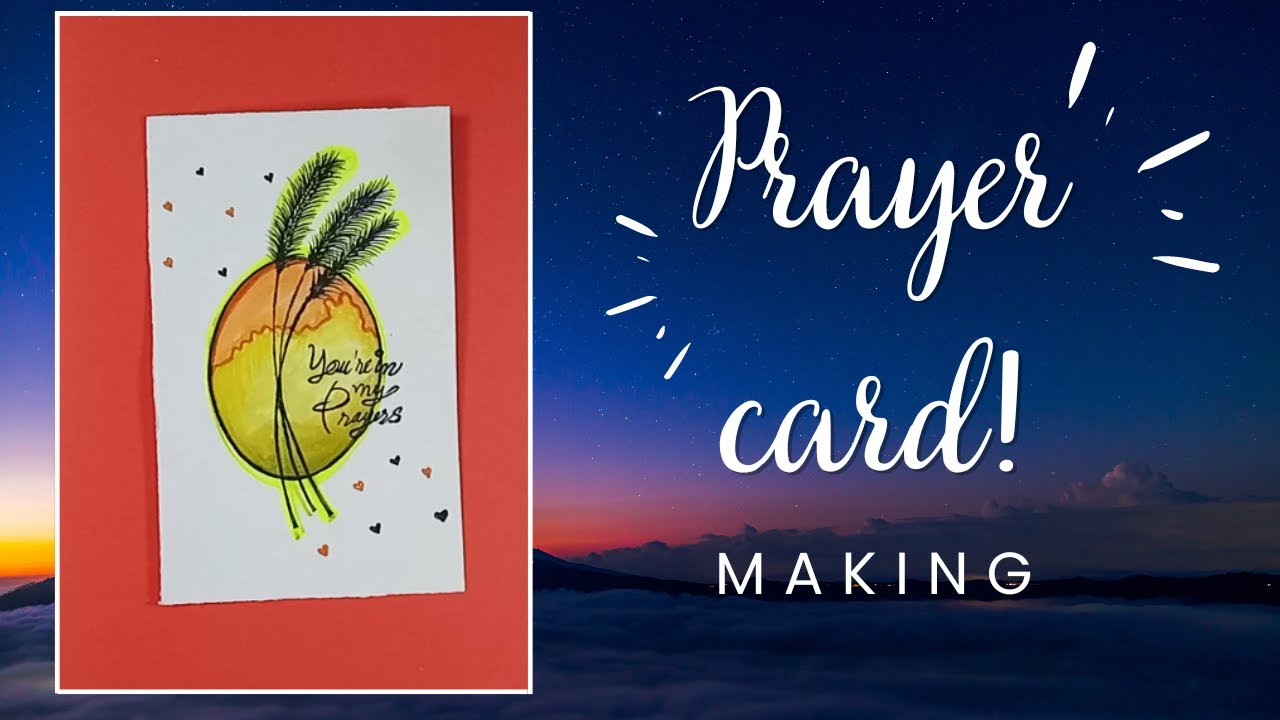 How to draw a Prayer card| Beautiful design - YouTube