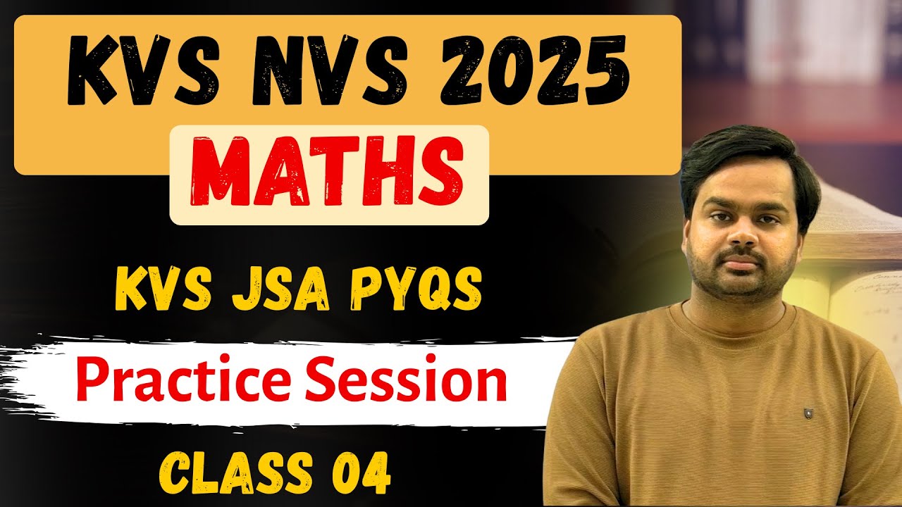 Practice Session for KVS NVS 2025 Tier 1 | KVS NVS Tier 1 Maths classes ...