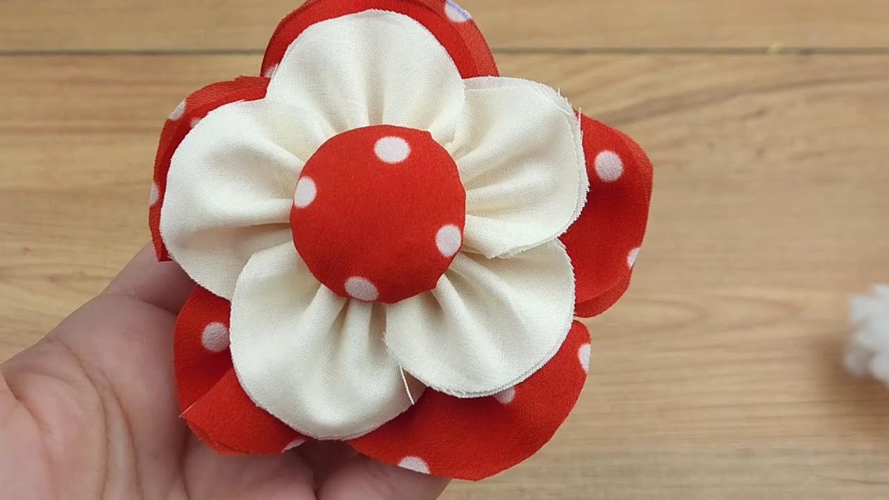 Very Easy to Make Flower Buckle by Hand - YouTube