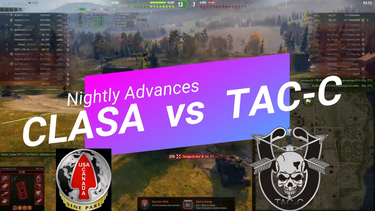 World of Tanks Advances #14- CLASA vs TAC-C - YouTube