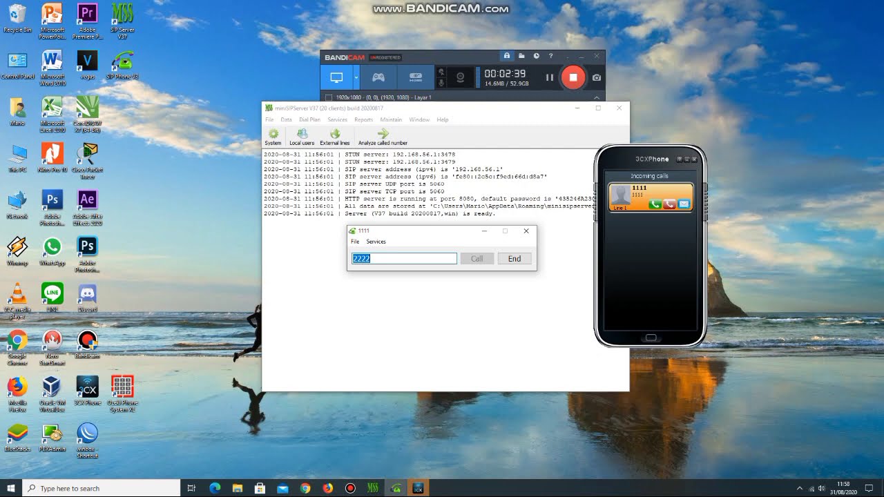 Membangun Server Voip Menggunakan aplikasi Minisip Server - YouTube