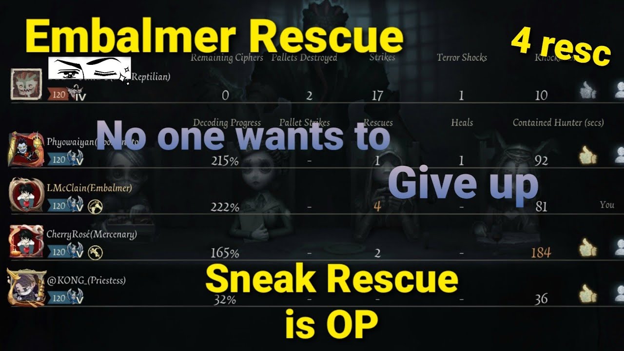 Identity V - Embalmer Rescue | Legendary Rank - Using Coffin wisely :3 ...