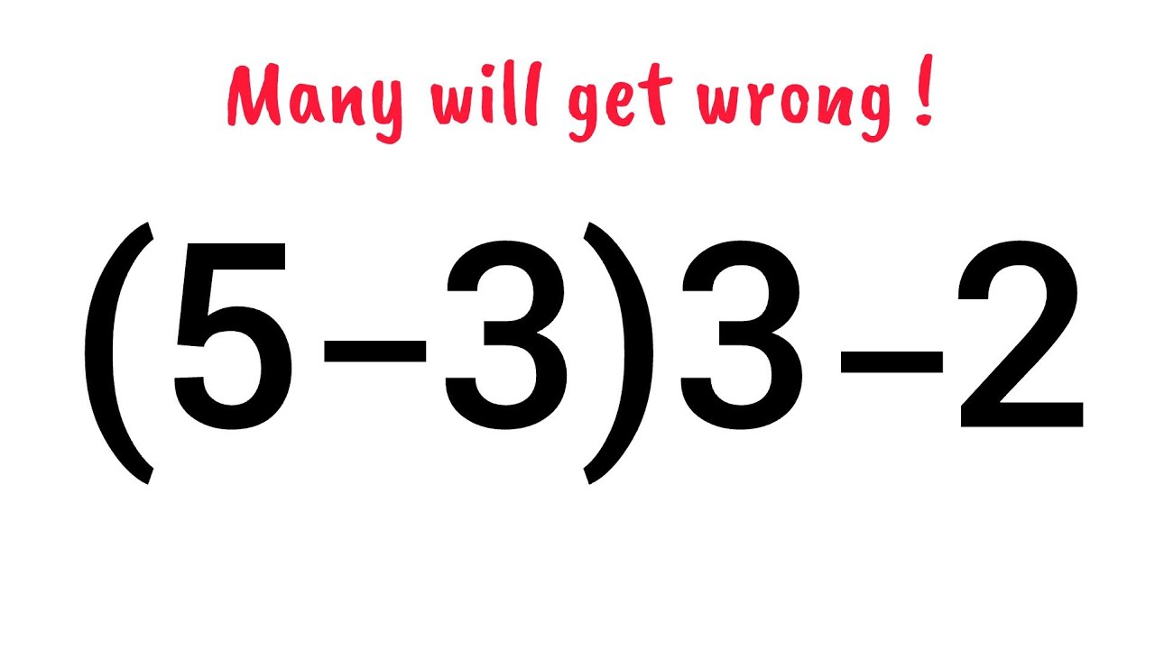Can you solve this math problem?Many will get wrong! #maths - YouTube