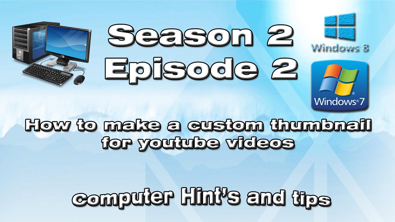 How to make a custom thumbnail for youtube videos - YouTube