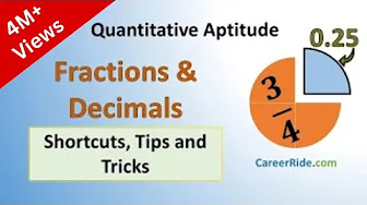 Quantitative Aptitude Tutorials - YouTube