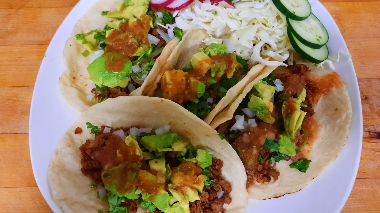 Tacos de carne molida y chorizo - YouTube