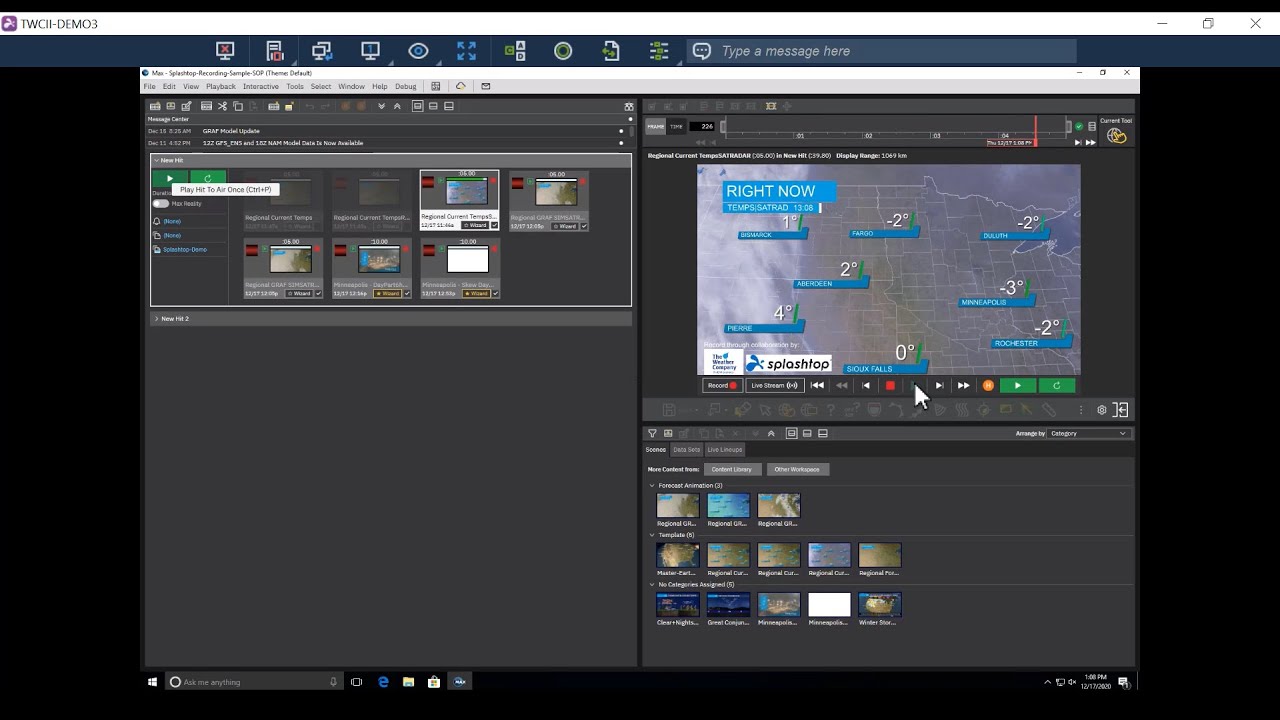 Remotely access desktop applications like Max Weather and present ...