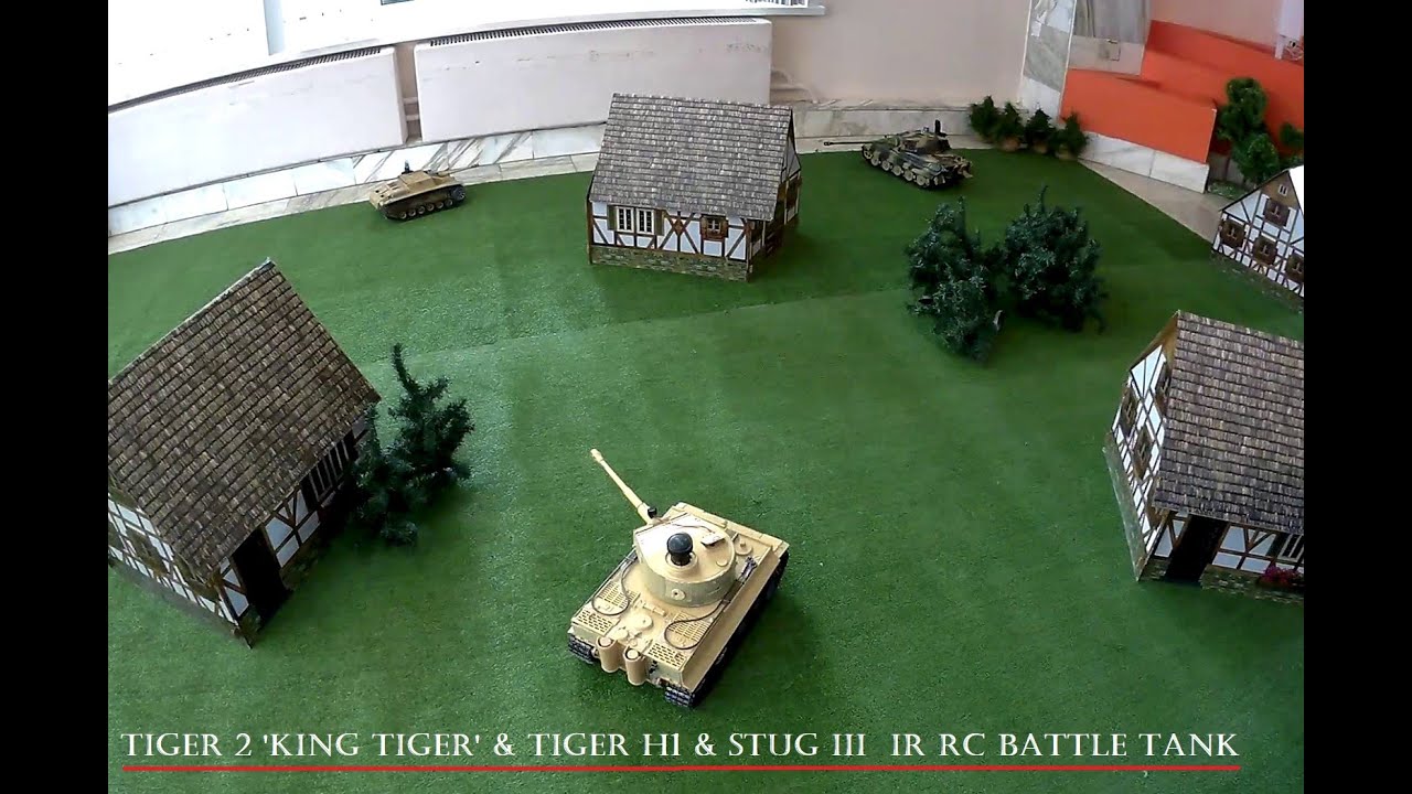 Tiger 2 'King Tiger' & Tiger H1 & StuG III IR RC Battle Tank - YouTube