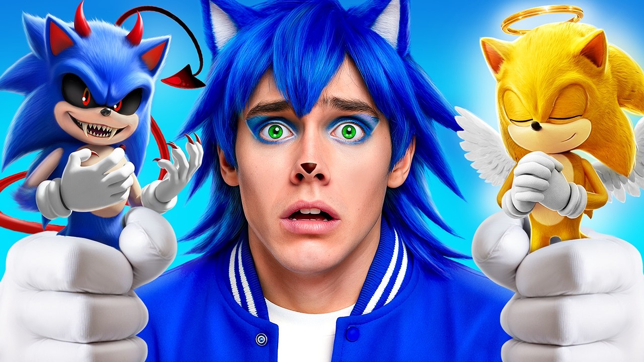 Good Sonic vs Bad Sonic! Heaven and Hell with Sonic the Hedgehog! - YouTube