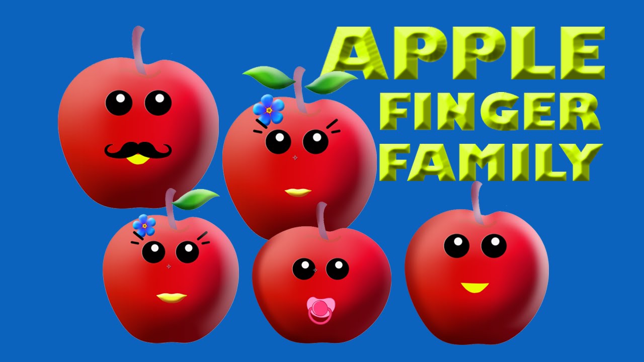 Apple Finger Family Nursery Rhyme - YouTube