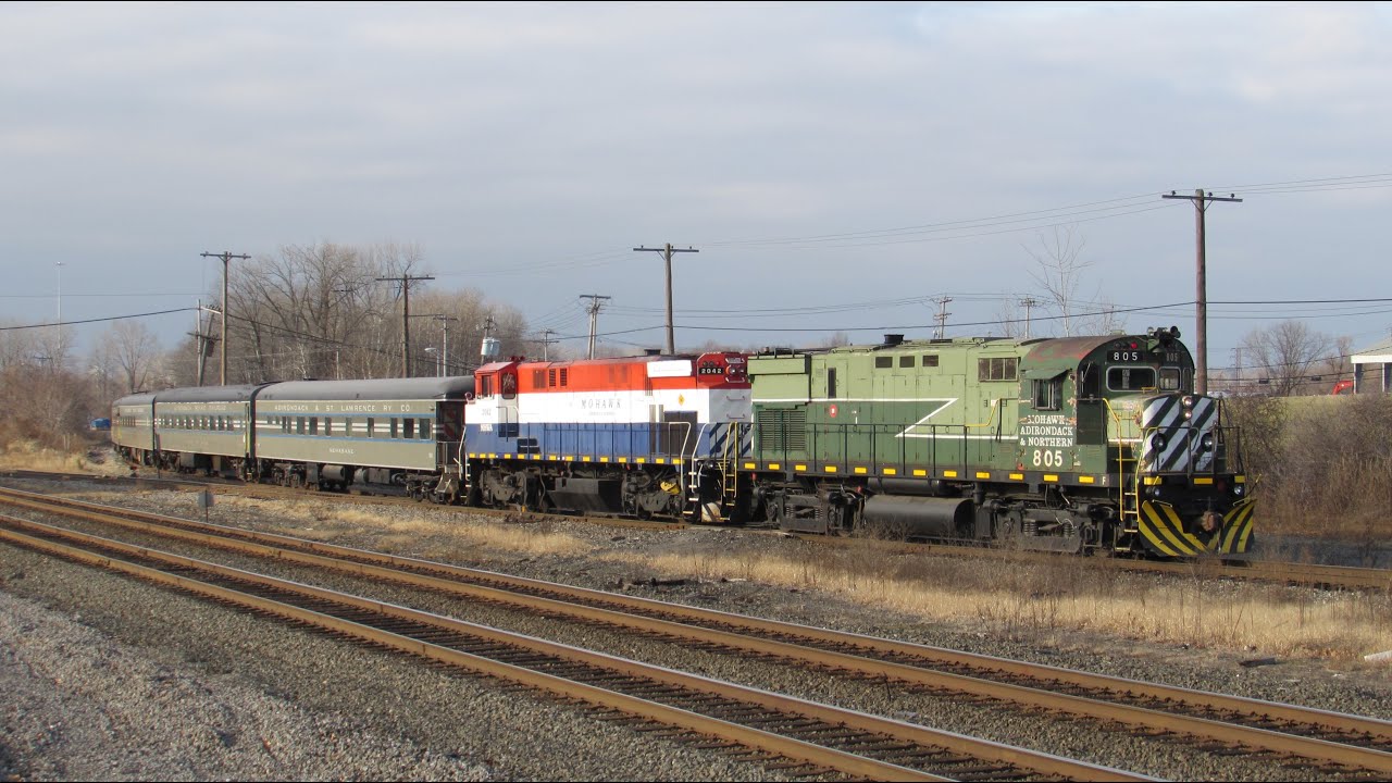 Double BC Rail Alco's in the Adirondacks, MA&N Excursion Train to ...