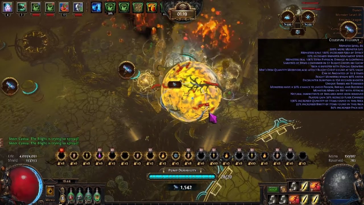 Blight-Ravaged Maps in Keepers League w/ Minions Necromancer AFK 【Path ...
