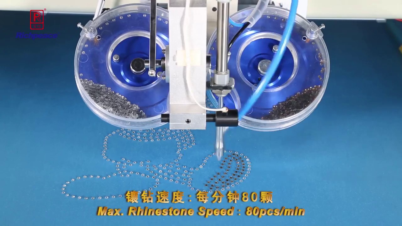 Richpeace Rhinestone hotfix setting machine - YouTube