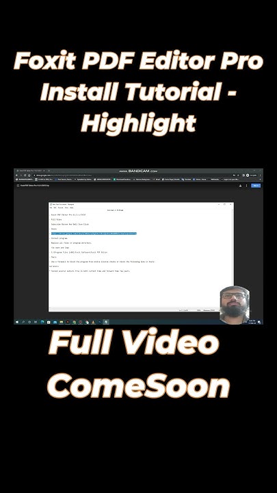 Foxit PDF Editor Pro 11 Install Tutorial Highlight - YouTube