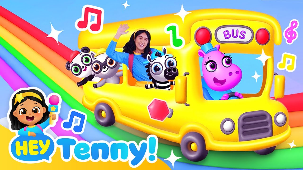 🚌 Wheels on the Bus | Nursery Rhymes | Educational Video for Kids | Hey ...