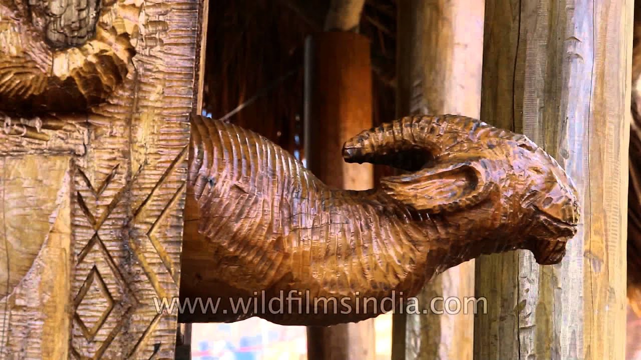 Creative craftwork of animals on Kachari Nohdrang - YouTube