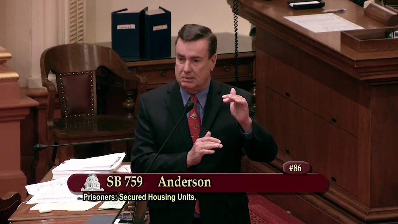 Senator Anderson on Senate Bill 759 Close - YouTube
