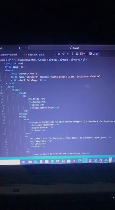 Book Catalog System | HTML Web Development Project - YouTube