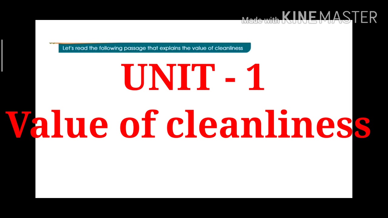 Value of cleanliness (CBSE 2nd class syllabus ) - YouTube