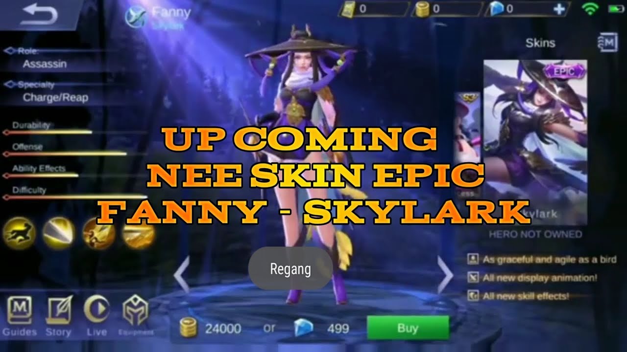 UP COMING!! New Skin Epic Fanny - Skylark, - GamePlay - Mobile Legends ...