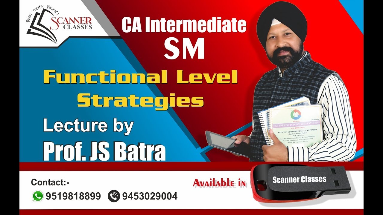 CA Intermediate Paper 7 Strategic Management Functional Level ...