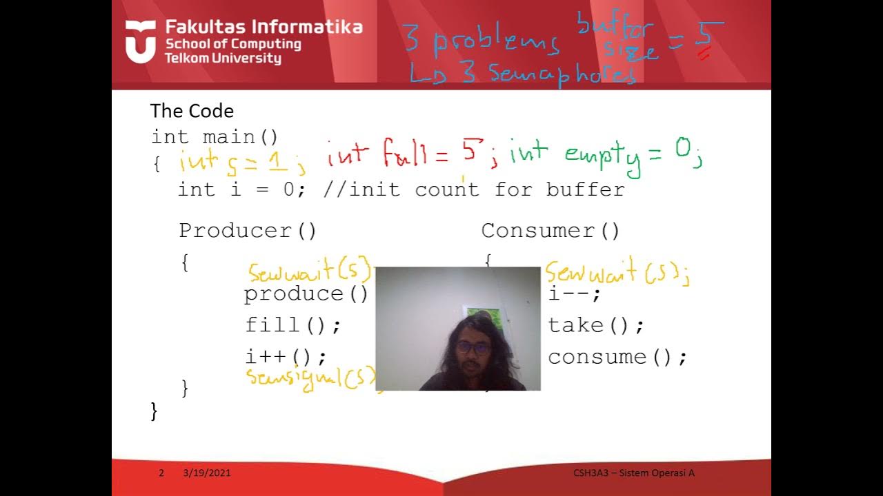 OS Meeting 5 Video 5 Producer Consumer Semaphore Implementation - YouTube