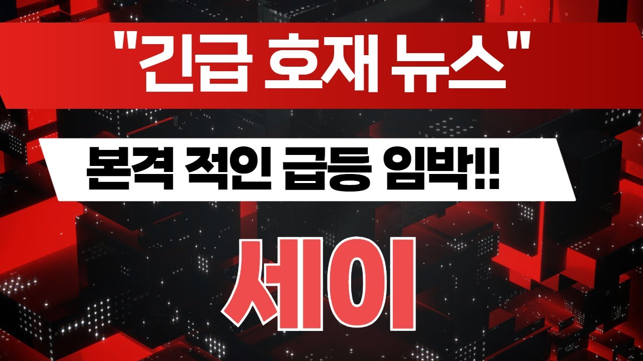 세이가장 정확한 상승 시점 될것 2차 랠리 시작 준비 세이 세이코인 세이전망 세이목표가 세이호재 급등코인 급등코인추천 Youtube