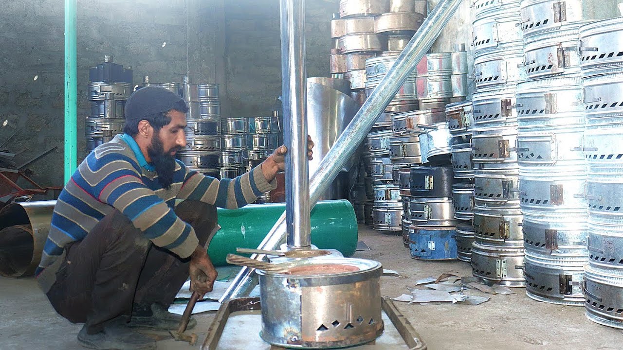 Firewood Stove Making: How to Make Wooden Stove Without Smoke - YouTube