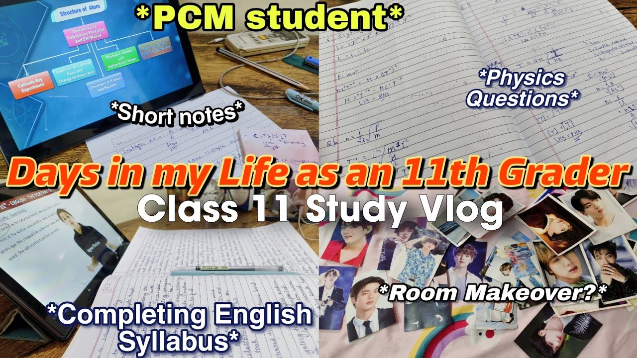 Days in my Life as an 11th Grader 📚| PCM Student 📚| Class 11 Study Vlog ...