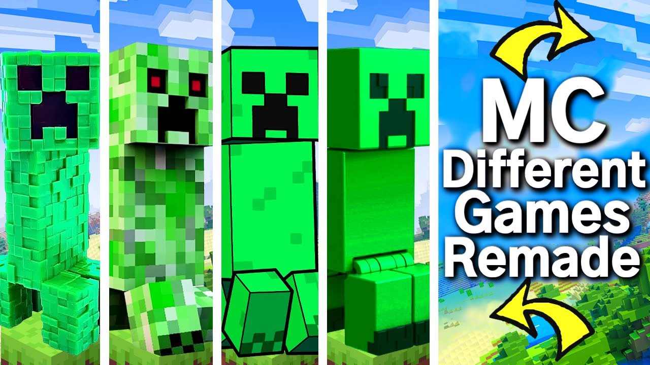 Minecraft in 50 Different Games - YouTube