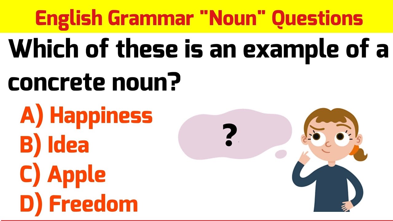 Top 25 English Grammar Noun Questions| English Grammar Quiz |Noun Quiz ...